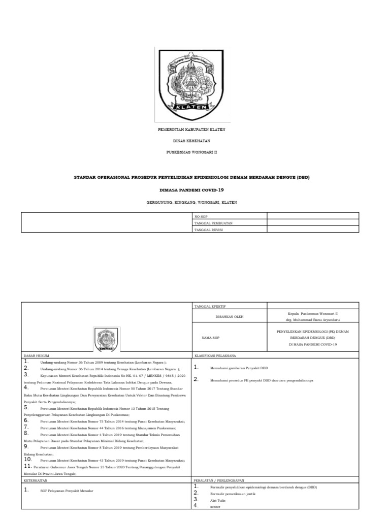 Sop Pe DBD 2022 | PDF