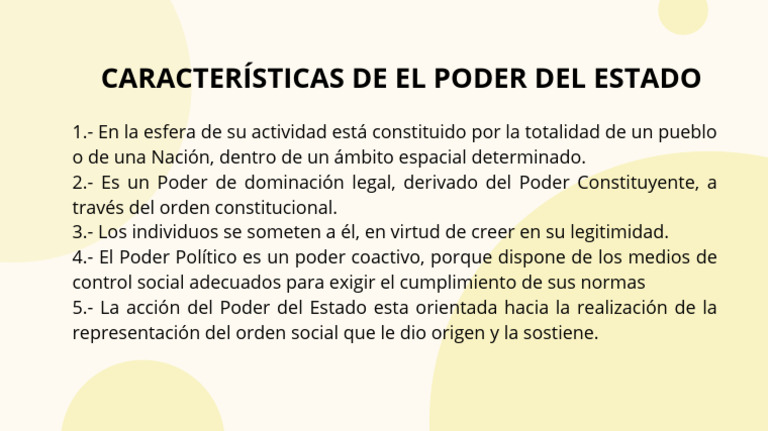 Características Del Poder Del Estado | PDF