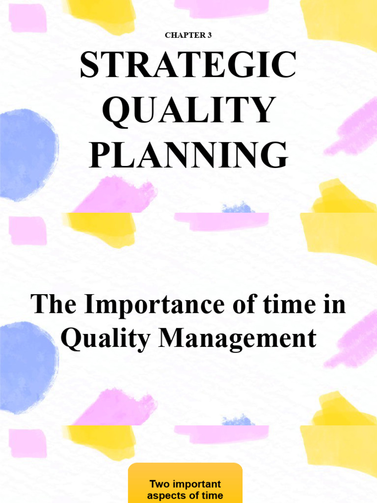 Strategic Quality Planning Insights | PDF | Business | Business Economics
