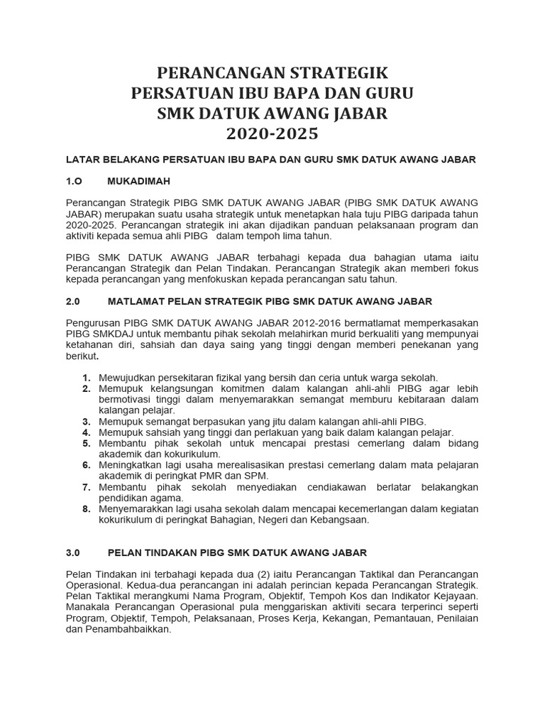 Perancangan Strategik | PDF