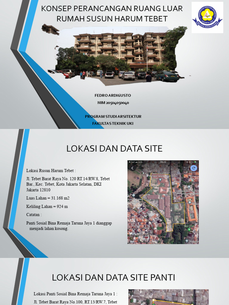 Konsep Perancangan Ruang Luar Rumah Susun Harum Tebet | PDF
