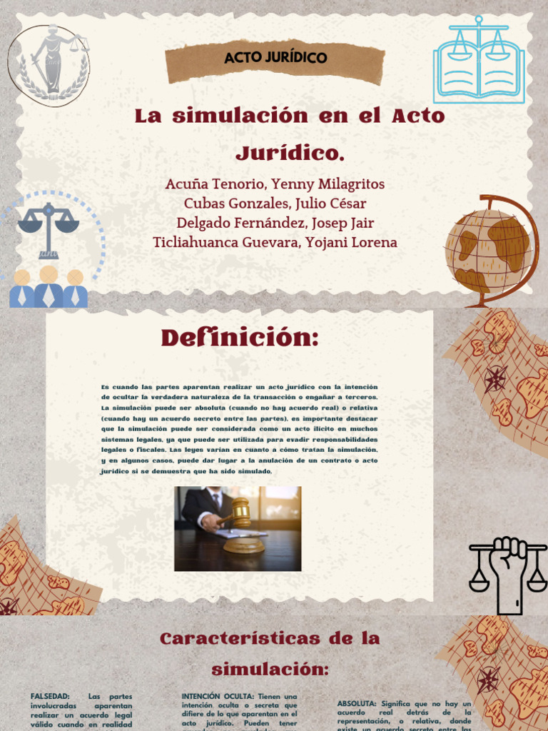 Diapositivas de La Simulación - Acto Jurídico | PDF | Justicia | Crimen y violencia