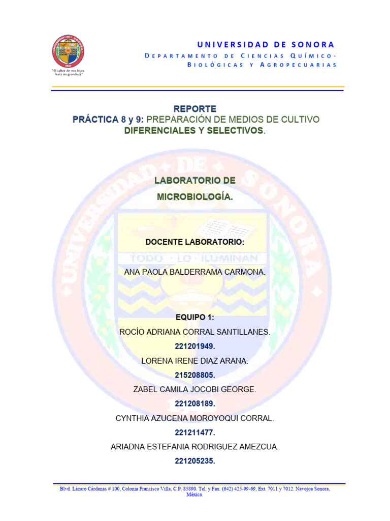 Reporte 7 Microbiología. | PDF | Biología | Microbiología