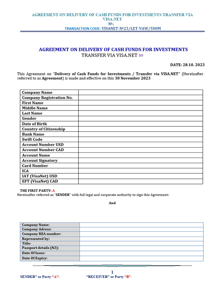 Contratto Doc-20231028-Wa0006. | PDF | Visa Inc. | Banks
