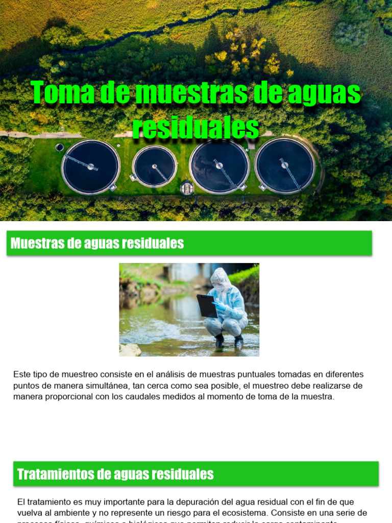 Toma de Muestras de Aguas Residuales | PDF | Aguas residuales ...