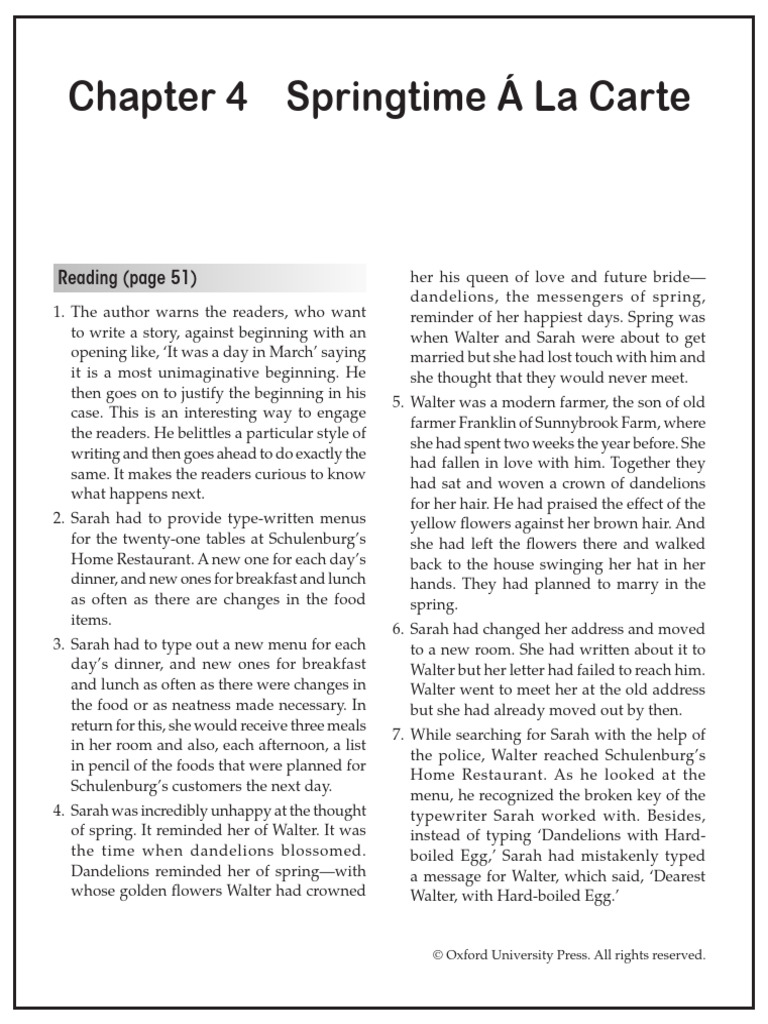 English Course Book Chapter | PDF | Menu