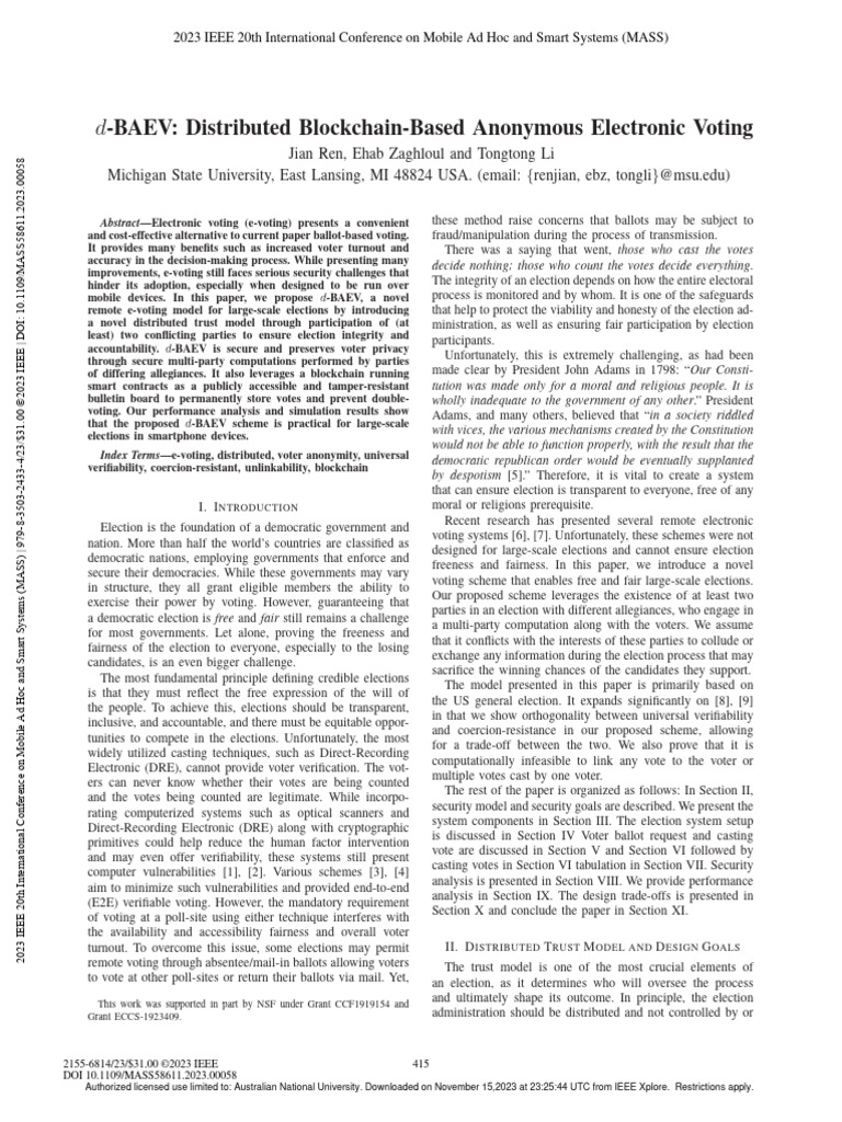 Evoting, 2023 3 | PDF | Electronic Voting | Elections