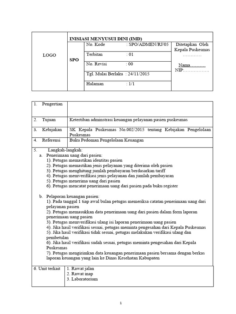 Sop Bidan | PDF | Pengelolaan Keuangan & Uang | Sains & Matematika