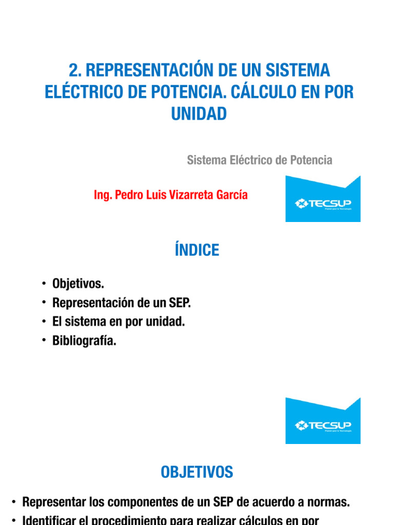 Unidad 2 Representación de Un SEP, Cálculo en Por Unidad | Descargar ...