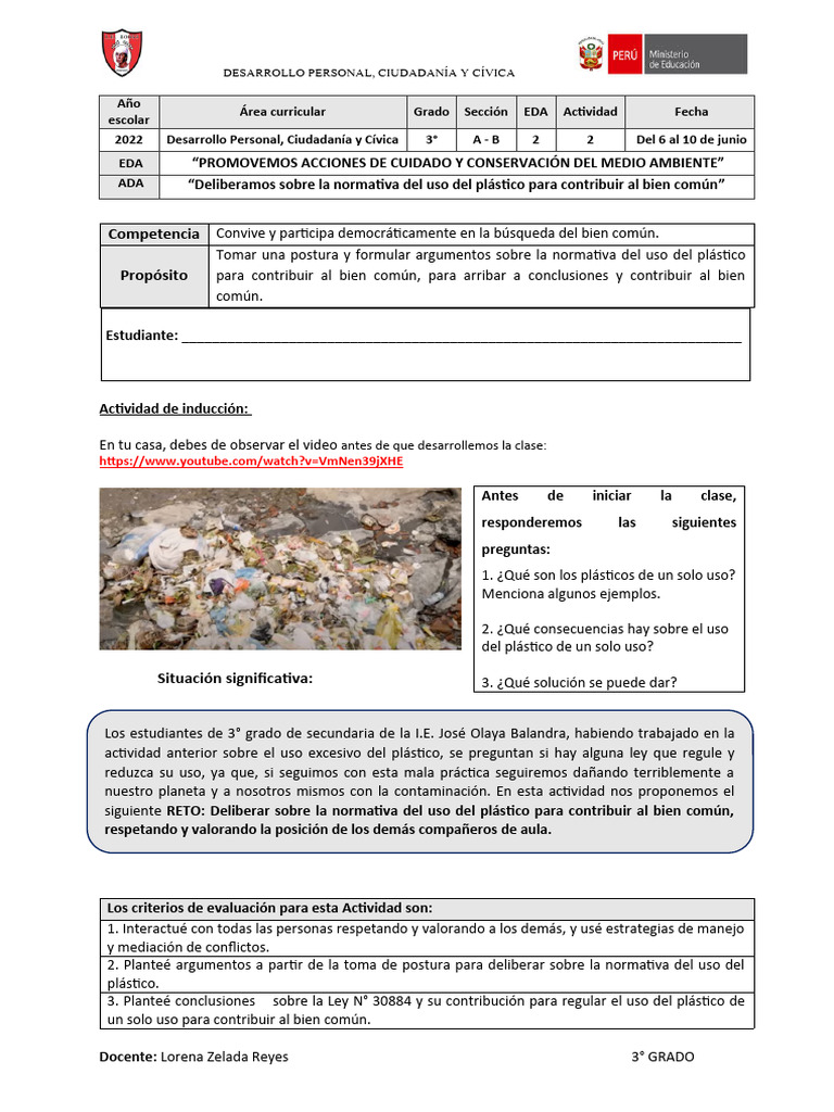 3° DPCC ACTIVIDAD 2 EdA 2 | PDF