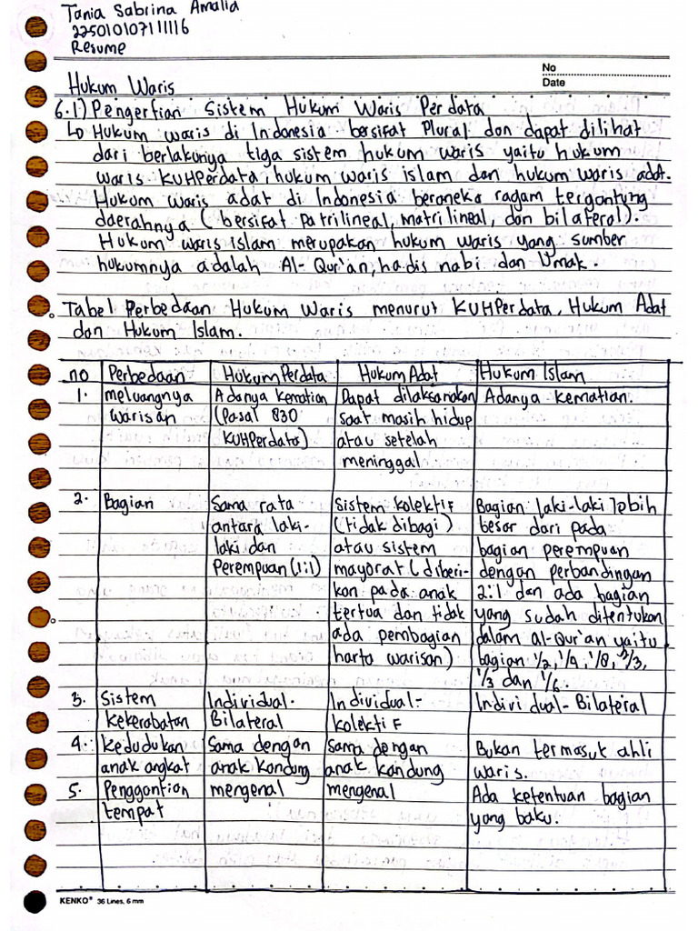 33 - Tania Sabrina Amalia - Resume HK Waris | PDF