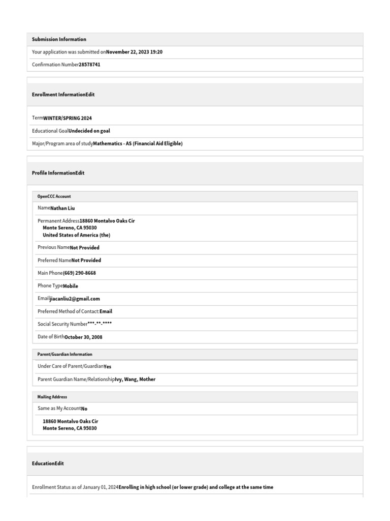 Enrollment Status Overview January 2024 | PDF