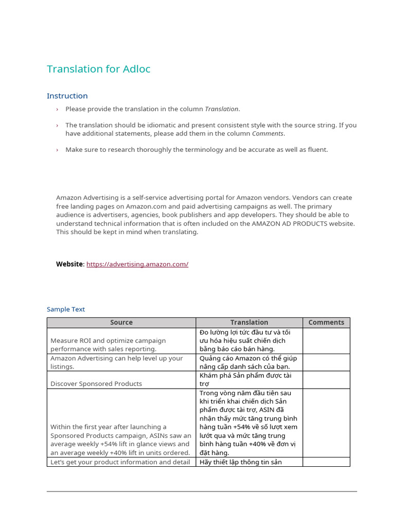 Adloc Translation | PDF