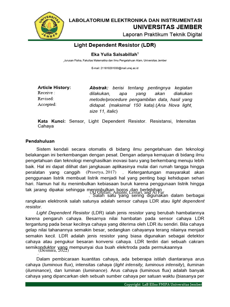 Eka Yulia Salsabillah - LP01 | PDF | Sains & Matematika | Teknologi & Rekayasa