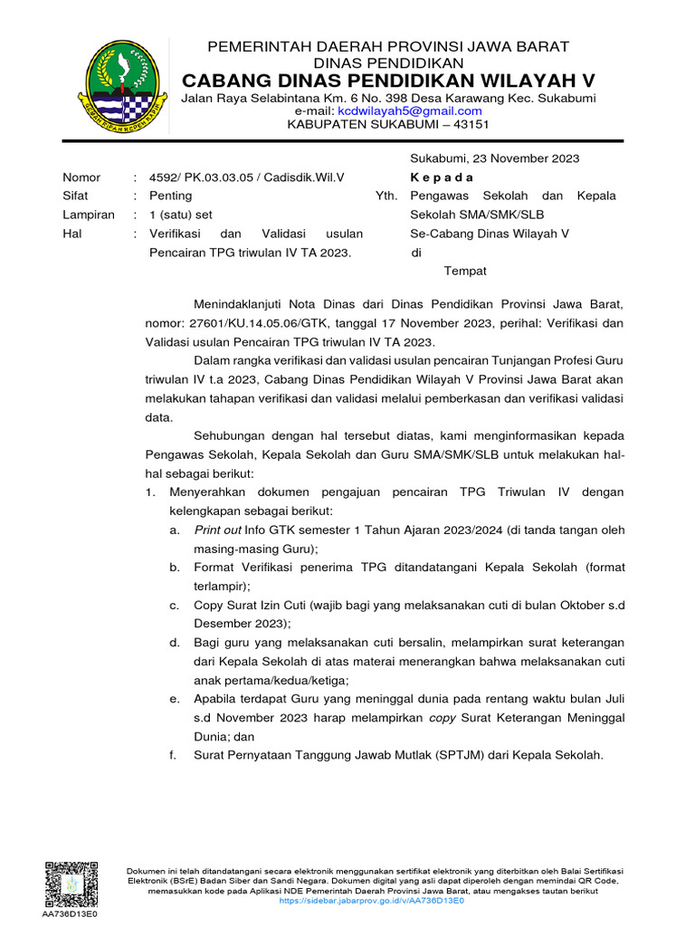 4592 PEMBERKASAN TPG TW 4 TAHUN 2023 KCD V1 23112023 082247 Signed | PDF