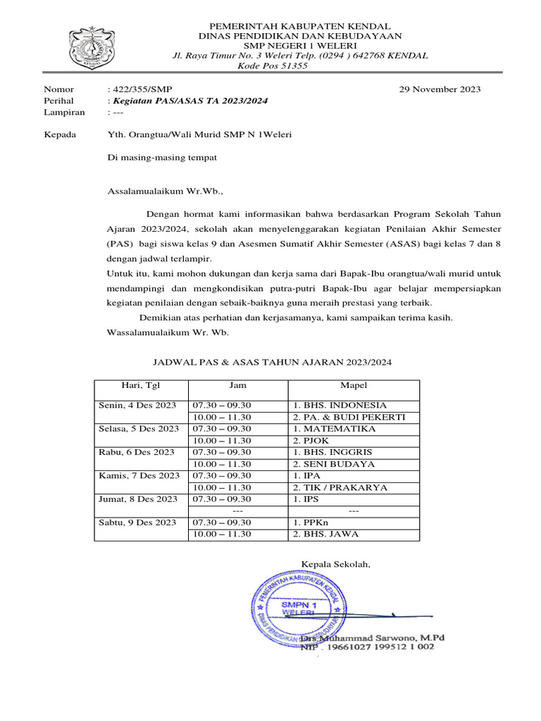 Info Pas-Asas 2023 | PDF