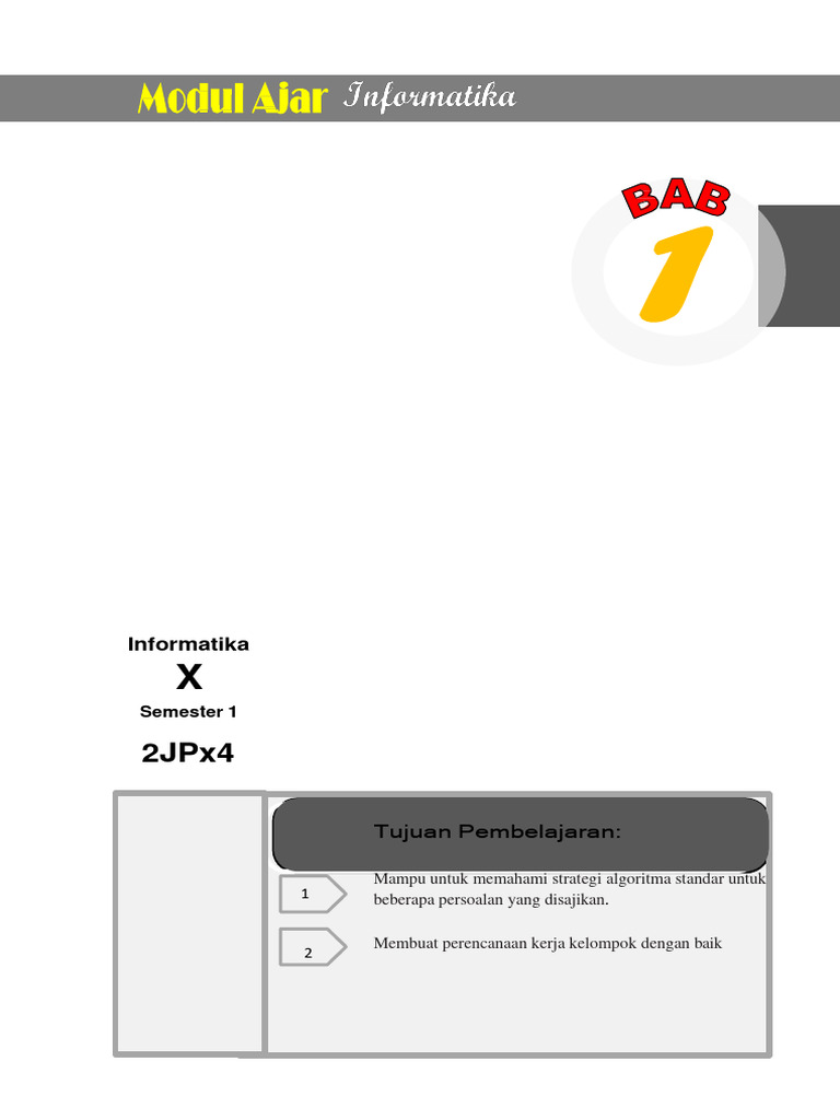 Modul Ajar Berpikr Komputasional Singkat | PDF