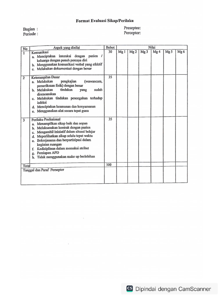 Format Evaluasi | PDF