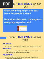 Understanding the Three Worlds of Text | PDF | Bible | Hermeneutics