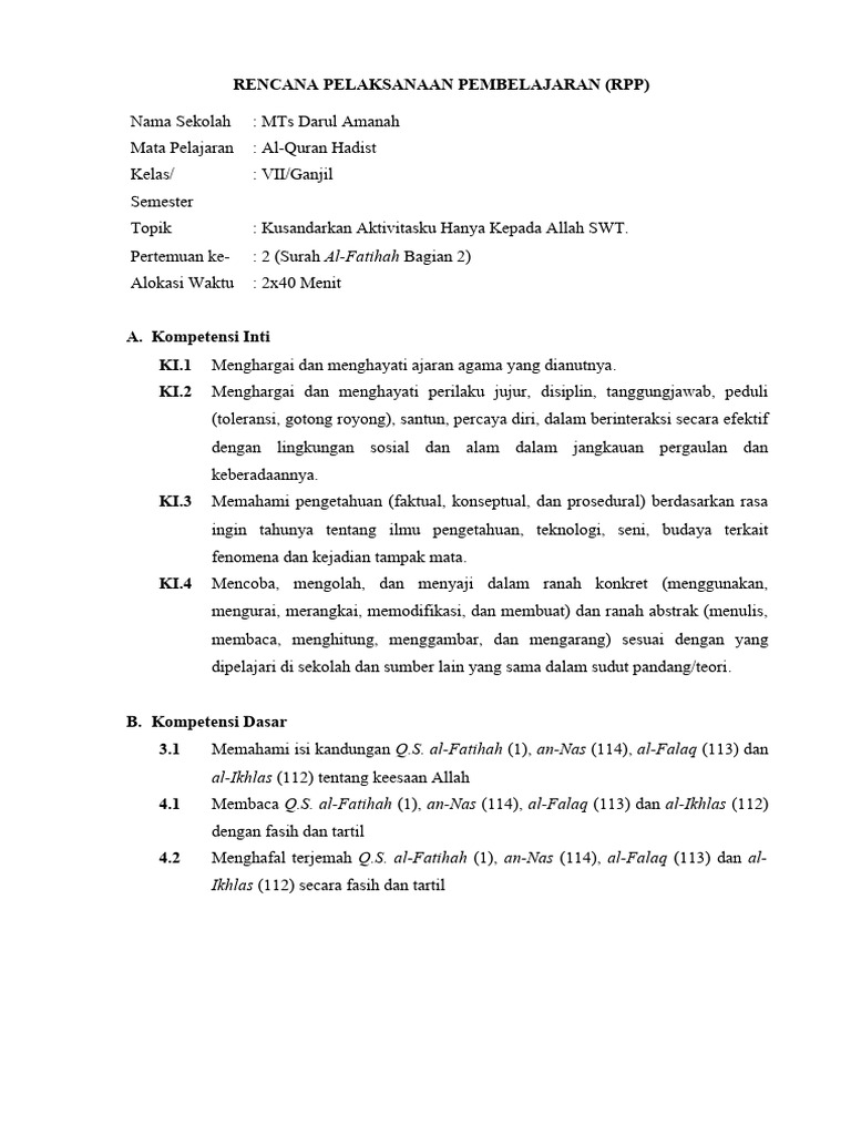 RPP 2 Eksperimen | PDF