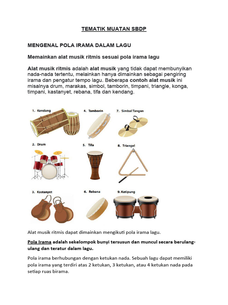 Materi SBDP Alat Musik Ritmis | PDF