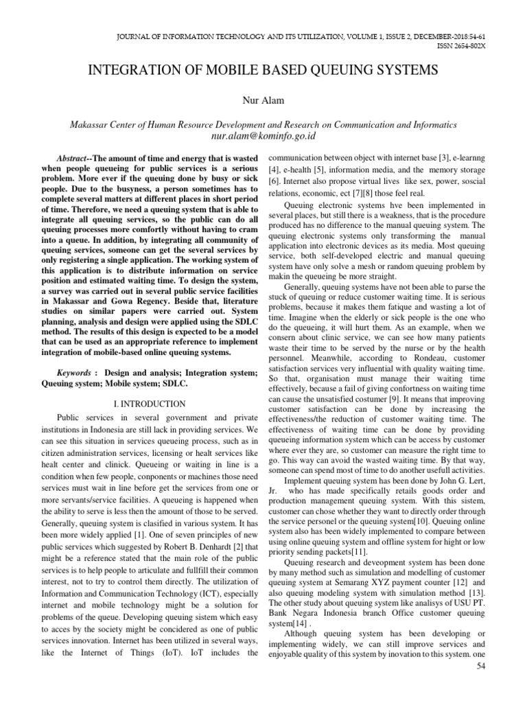 Integration of Mobile Based Queuing Syst 220a7810 1 | PDF | Databases | User (Computing)