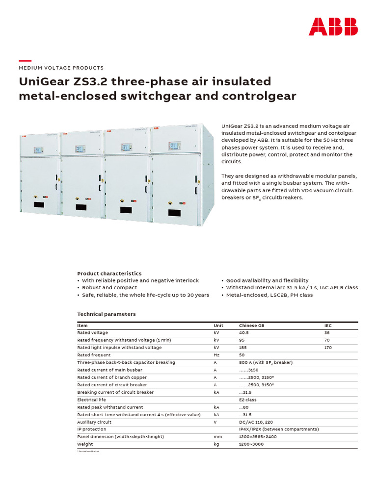 ZS3.2 - Leaflet - EN - 1YHA000150 - REV A 08-2019 | PDF | Electrical ...