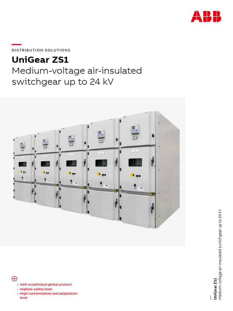 ABB UniGear ZS1 Switchgear Overview | PDF | Insulator (Electricity ...
