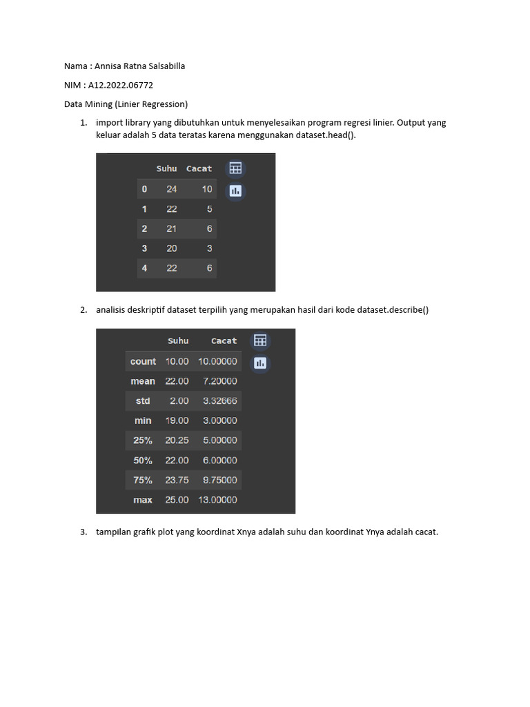 Data Mining Python Regresi Linear | PDF | Komputer