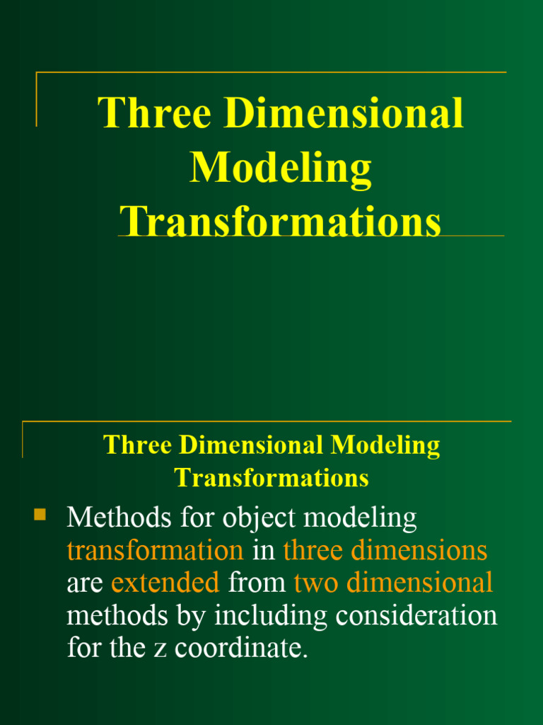 Lecture9 Three Dimensional Pdf Cartesian Coordinate System Rotation