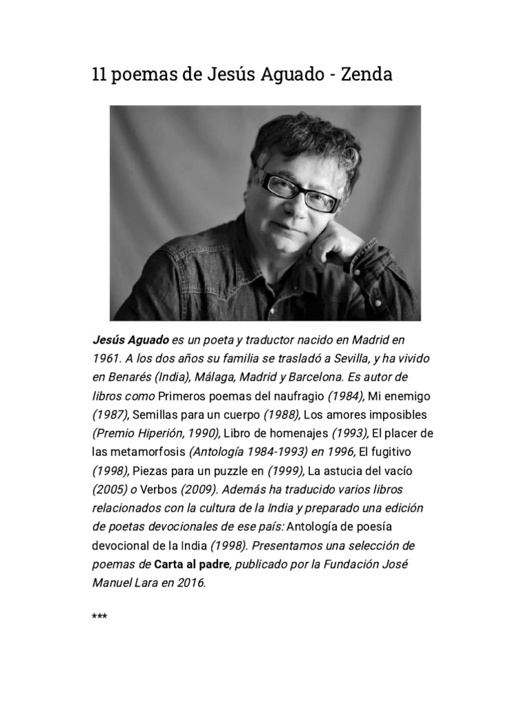 11 Poemas de Jesús Aguado | PDF