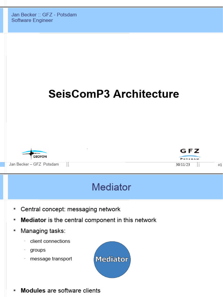 04 SeisComP3-SoftwareArchitecture | PDF | Databases | Computing