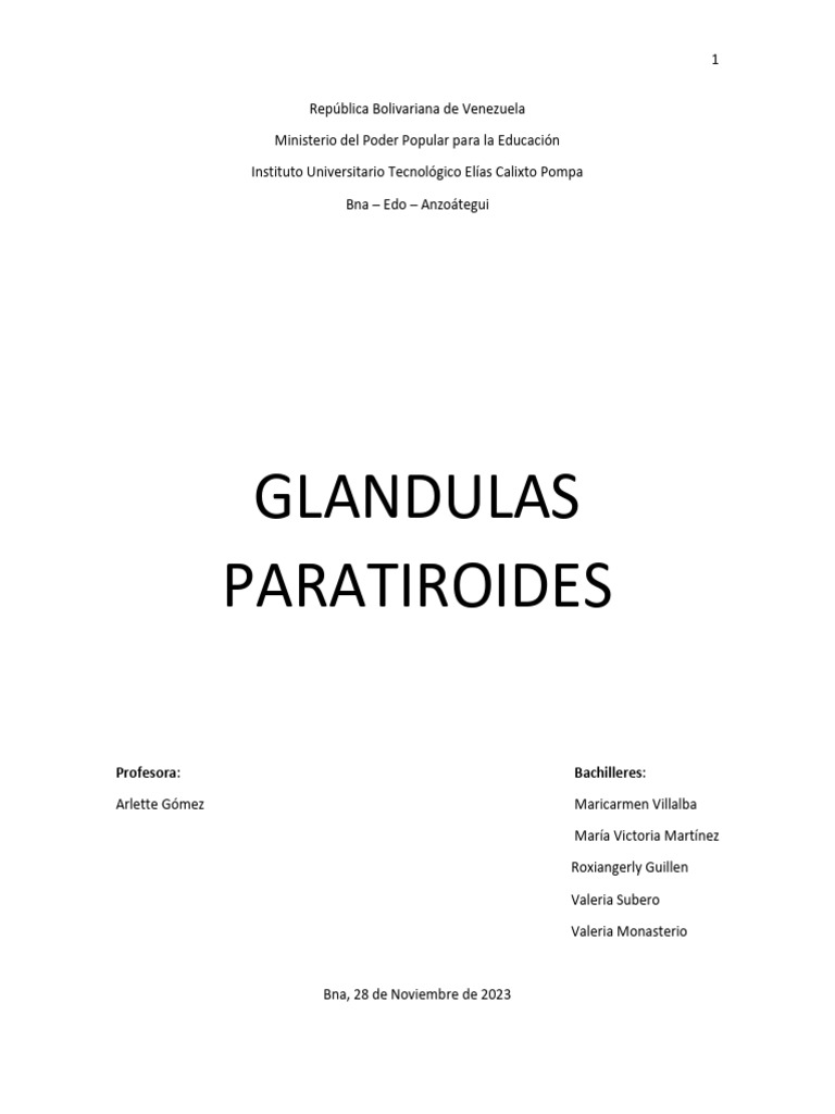 Glandulas Paratiroide . | Descargar gratis PDF | Calcio | Vitamina D Glandulas Paratiroide . | Descargar gratis PDF | Calcio | Vitamina D