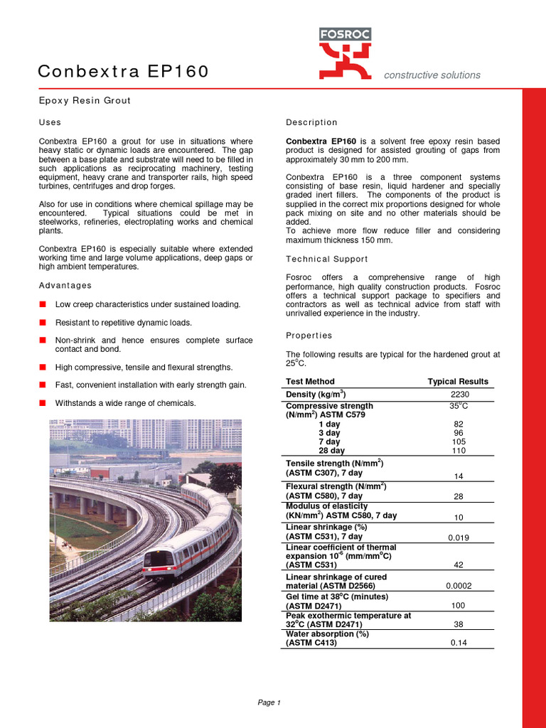 TDS Conbextra EP160 Saudi Arabia | PDF | Epoxy | Strength Of Materials