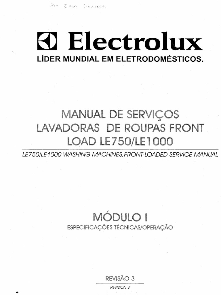 Electrolux LE750, LE1000 | PDF