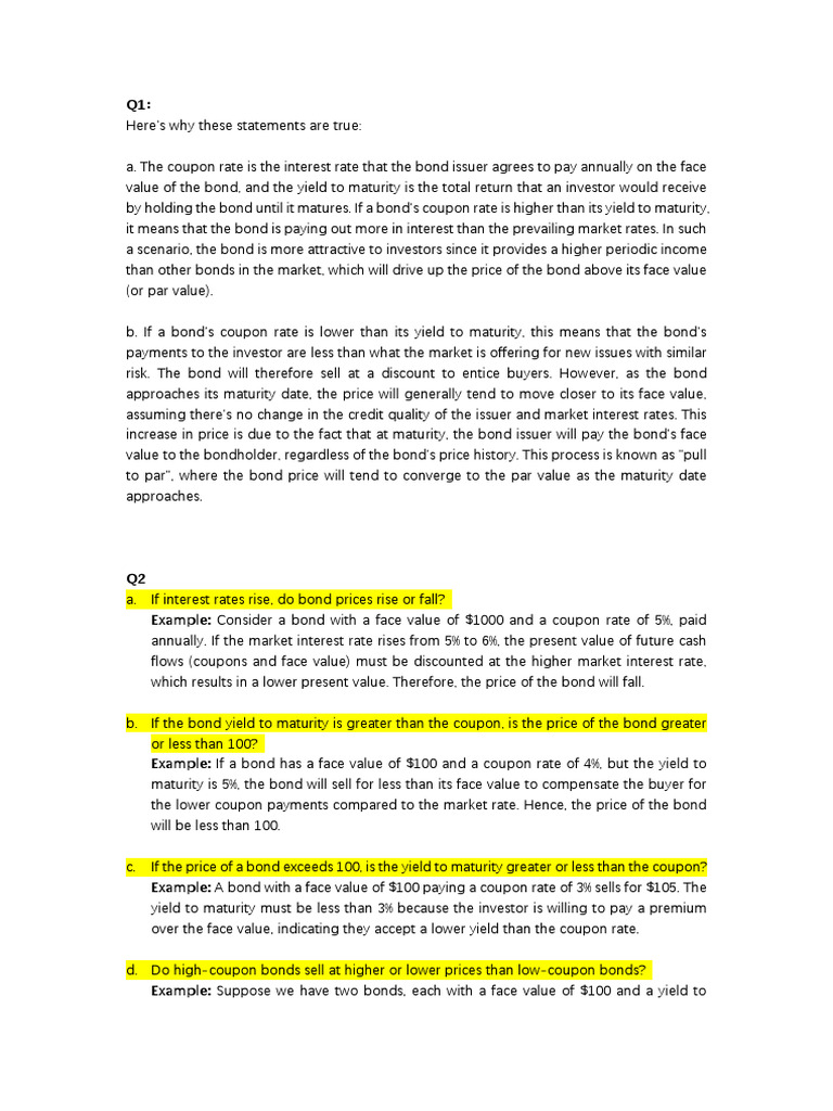 Assignment 3 | PDF | Bonds (Finance) | Yield (Finance)