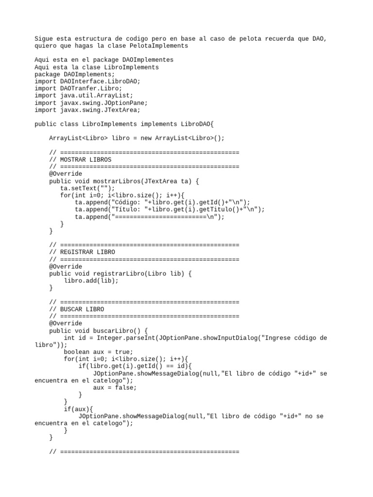 Sigue Esta Estructura de Codigo Per | PDF | Programación de computadoras | Ingeniería de software