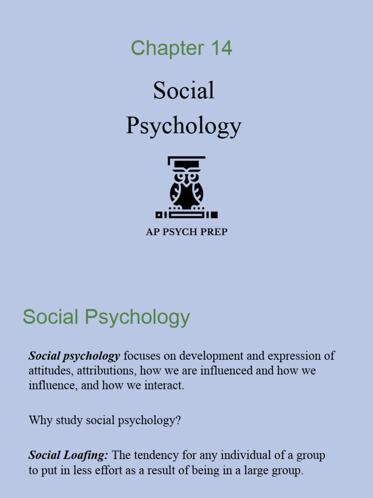 Chapter 14 Social Psychology | Download Free PDF | Attitude (Psychology ...