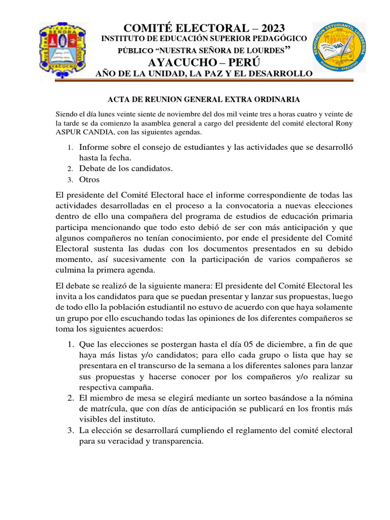 Acta 01 | Descargar gratis PDF | Gobierno | Eventos políticos