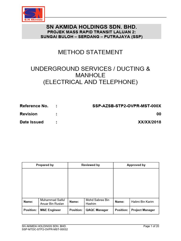 Mst Underground Services Electrical Pdf Drilling Pipe Fluid