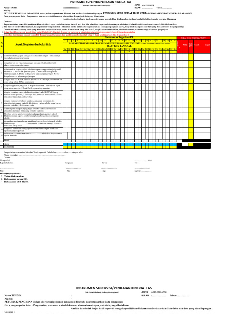 14.instrumen Adm Operator Ok | PDF