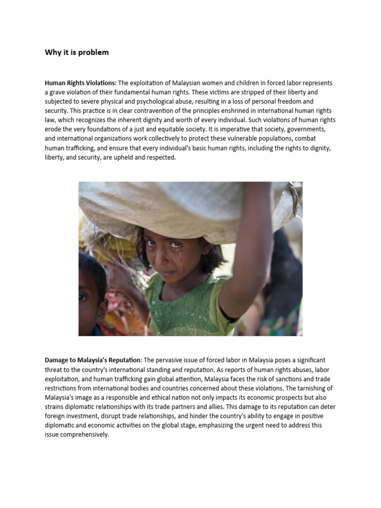 Why It Is Problem: Human Rights Violations: The Exploitation of ...