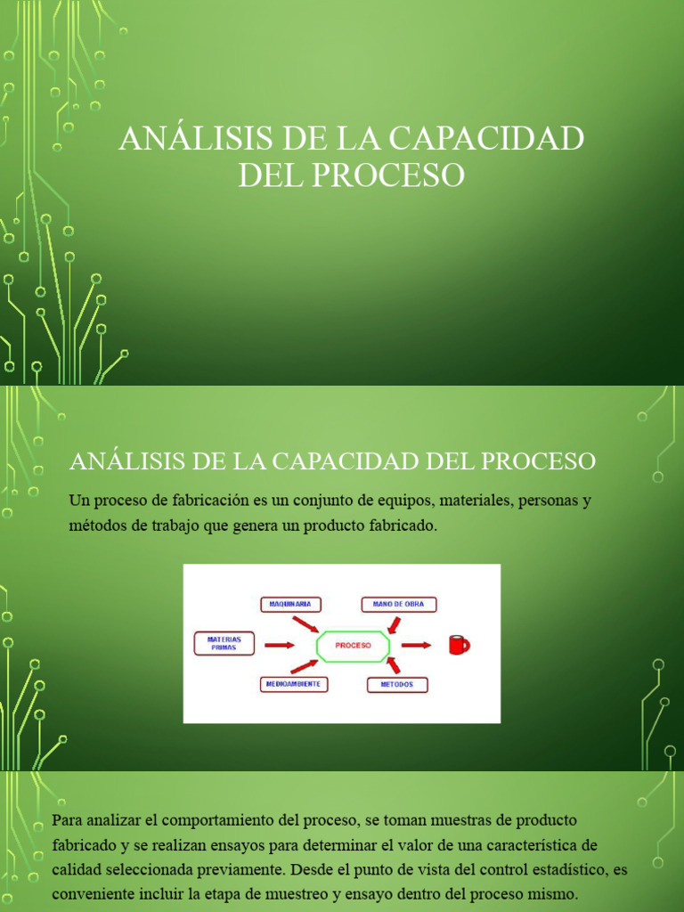 Análisis de la Capacidad del Proceso | PDF | Medición | Estadísticas