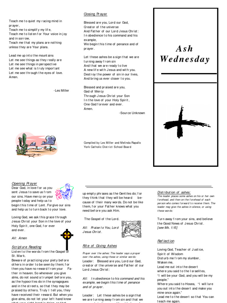 Ash Wednesday | PDF | God The Father | Penance