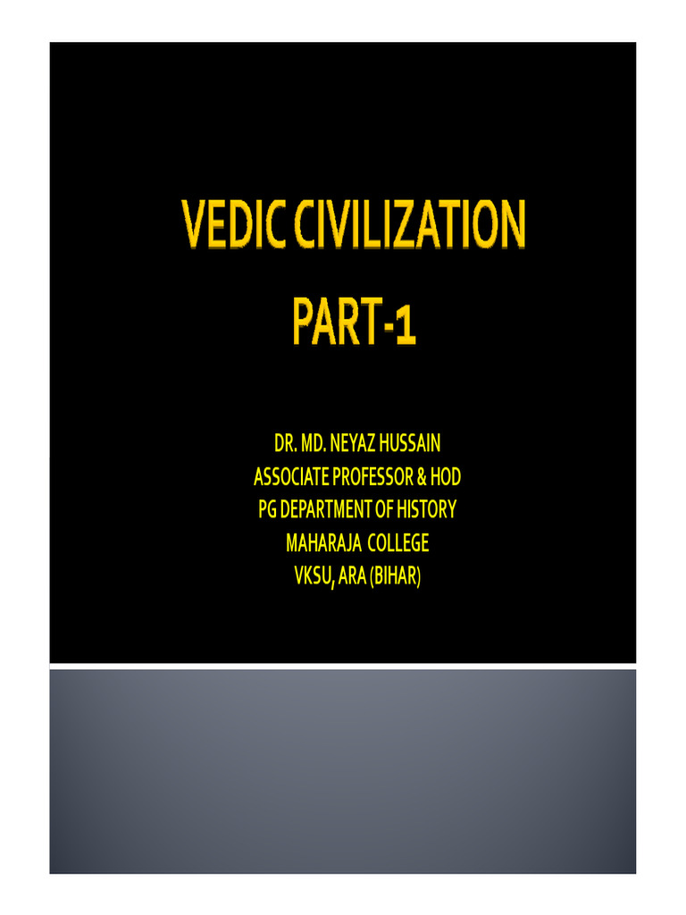 Vedic Civilization 1 | PDF | Vedas | Indian Religions