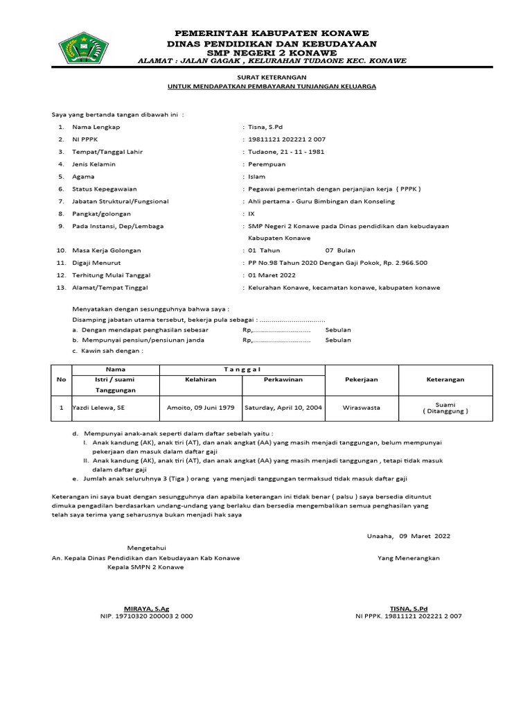 Surat Tisna KP4 2023 | PDF