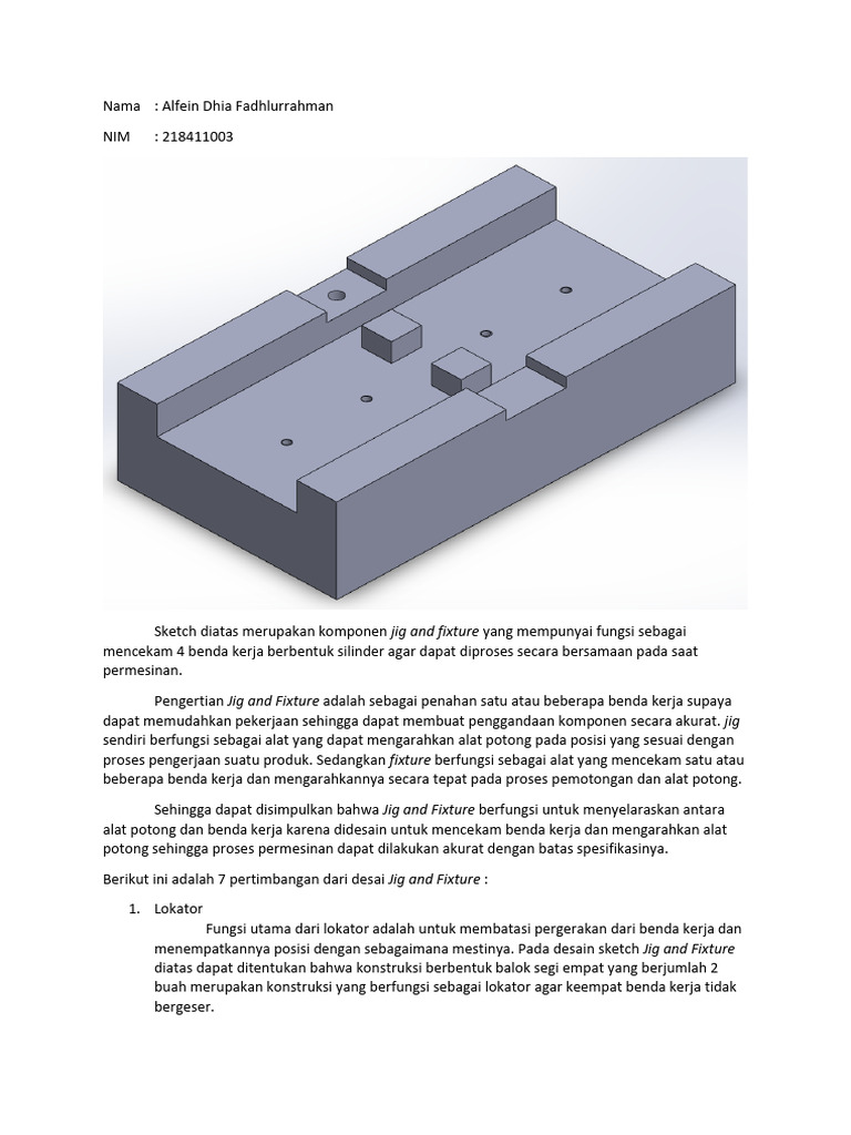 Contoh Jig & Fixture | PDF