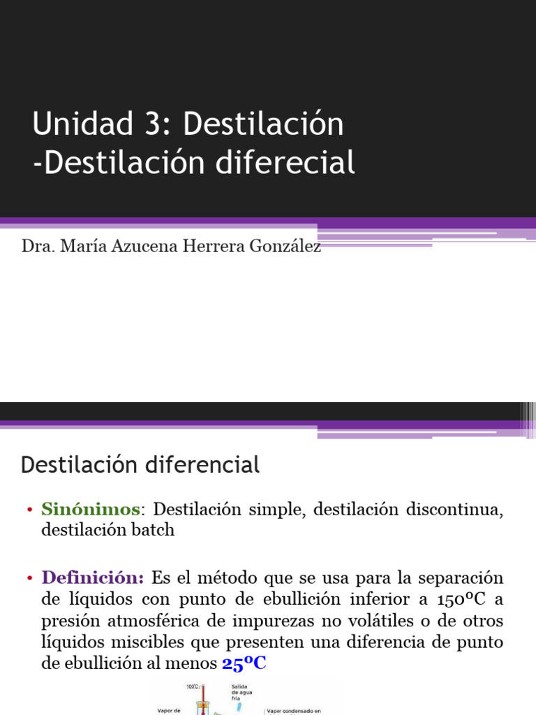 destilación simple | PDF | Destilación | Procesos Quimicos