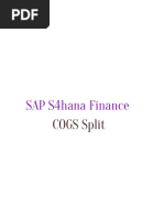 SAP COGS Splitting | PDF | Cost Of Goods Sold | Inventory