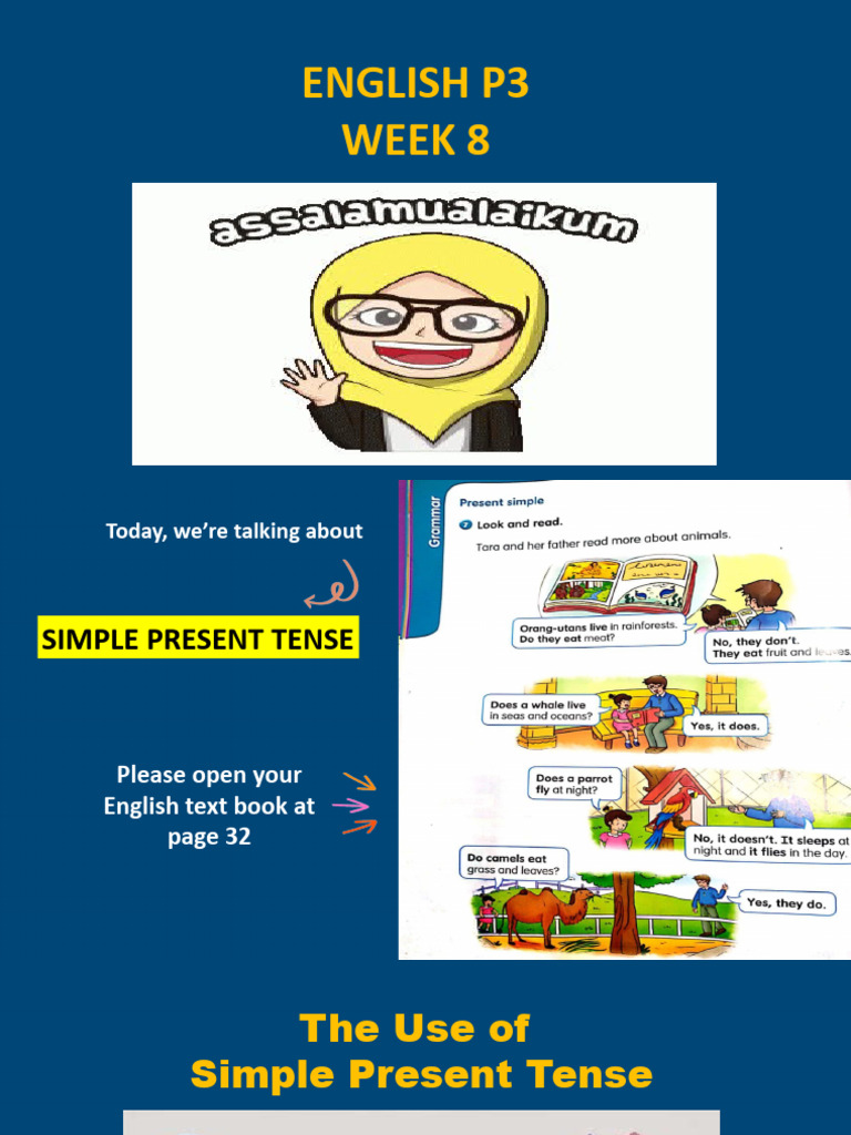 English Week 8 Animal World | PDF | Grammatical Tense | Verb
